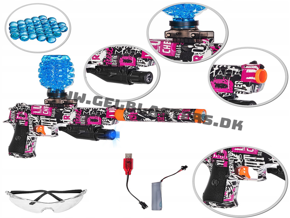 Gel Blaster Desert Eagle - Pink Devil Edition, stilfuld Gel Blaster