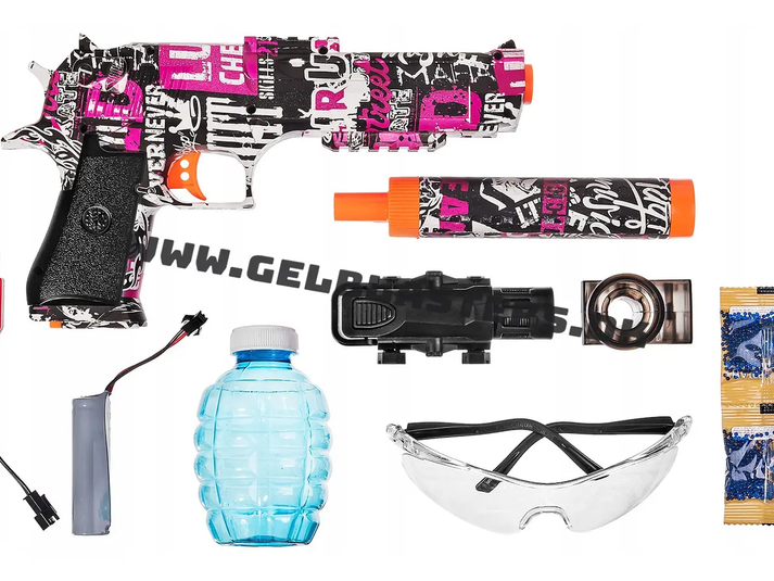 Gel Blaster Desert Eagle - Pink Devil Edition, stilfuld Gel Blaster ...